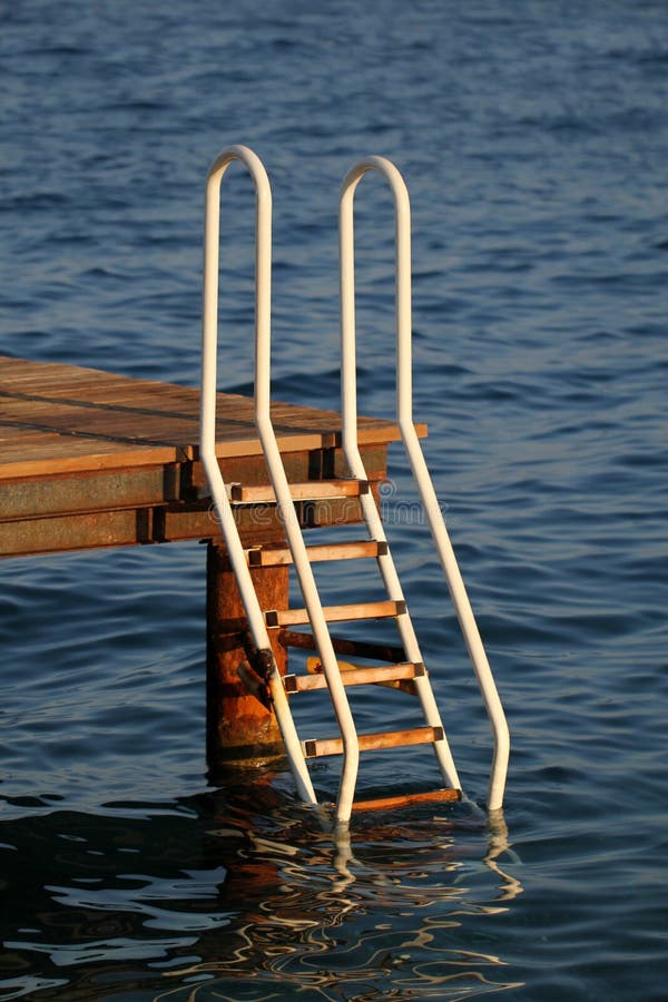 Ladder Leading into the Sea Stock Image - Image of blue, outside: 15249121