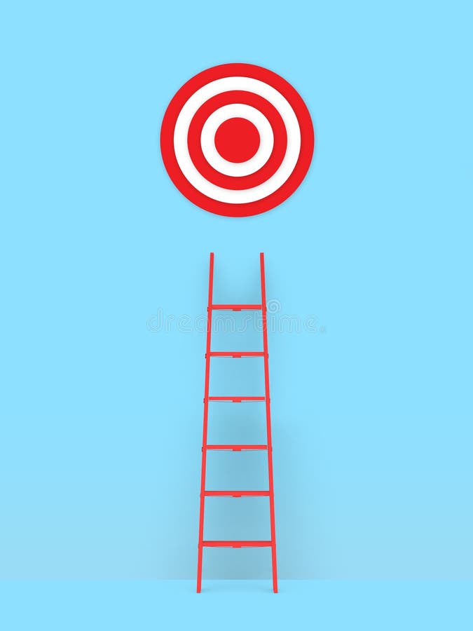 Ladder Leading Target stock illustration. Illustration of ladder - 35940821