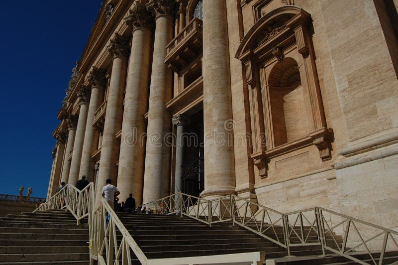 The Ladder Leading To the Basilica of Saint Peter at Vatican. Editorial ...