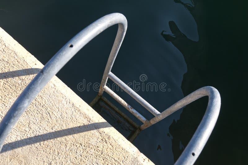 Ladder Leading into the Water Stock Photo - Image of water, vertical ...
