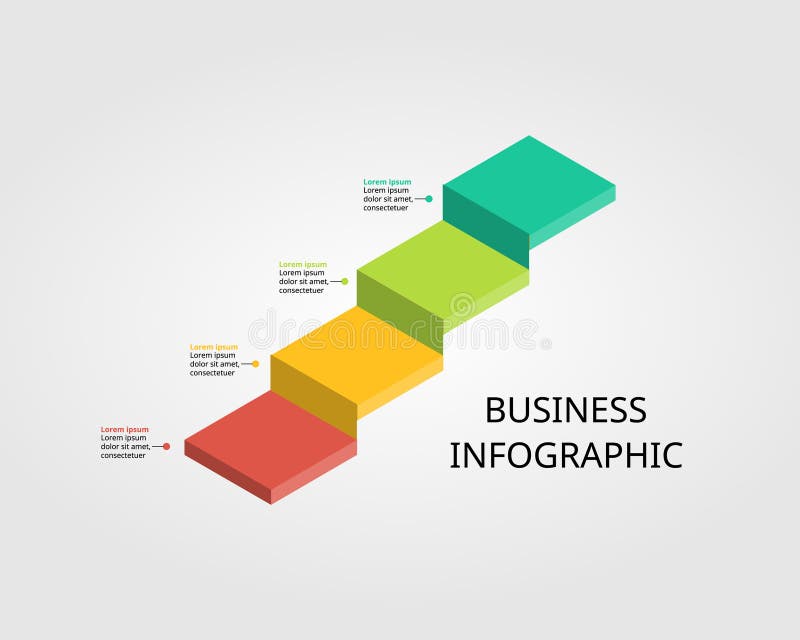 Ladder Level Chart Template for Infographic for Presentation for 4 ...