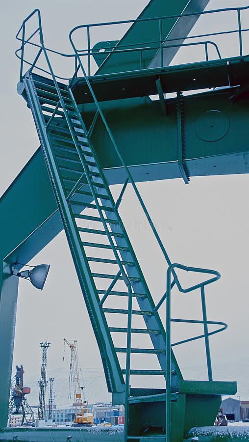 The Ladder for Lifting Gantry Crane. Stock Photo - Image of design ...