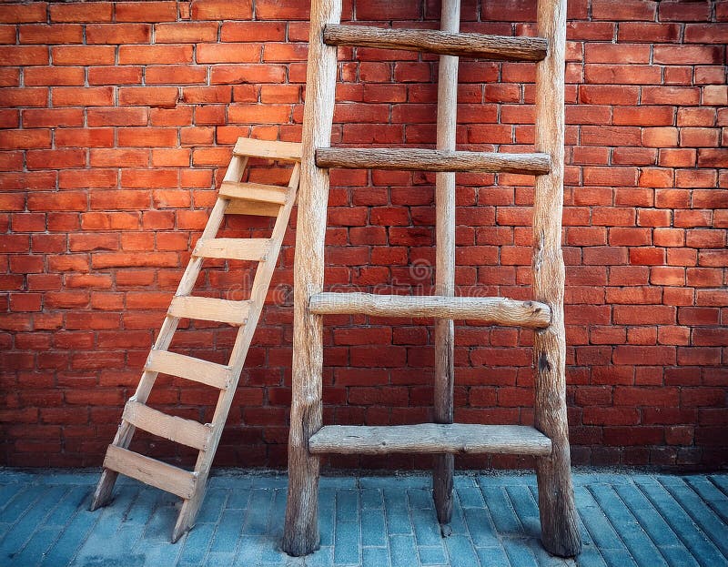 A Ladder Missing an Essential Step Leaning Against a Brick Wall ...