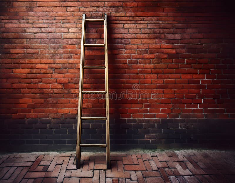 A Ladder Missing an Essential Step Leaning Against a Brick Wall ...