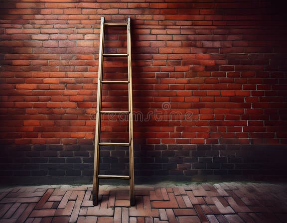A Ladder Missing an Essential Step Leaning Against a Brick Wall ...