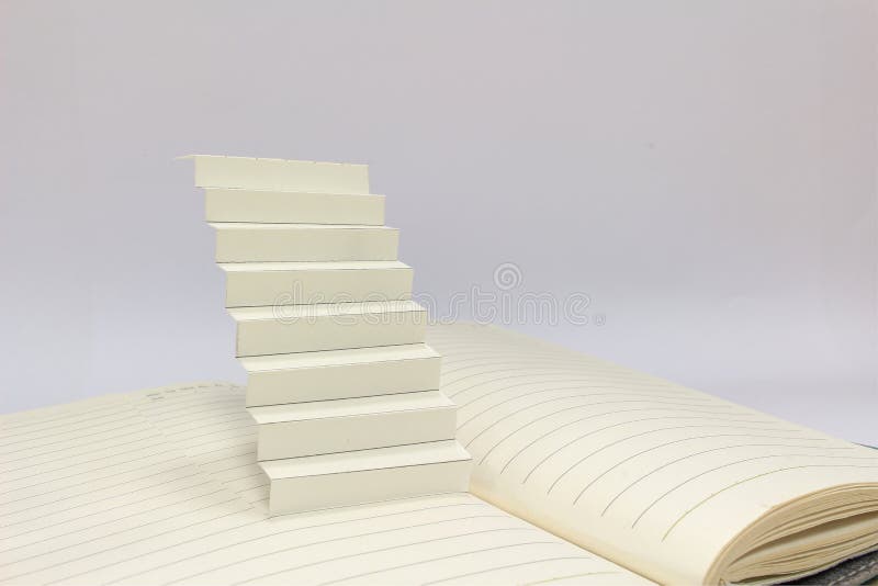 Ladder on note book stock photo. Image of white, memo - 61626764
