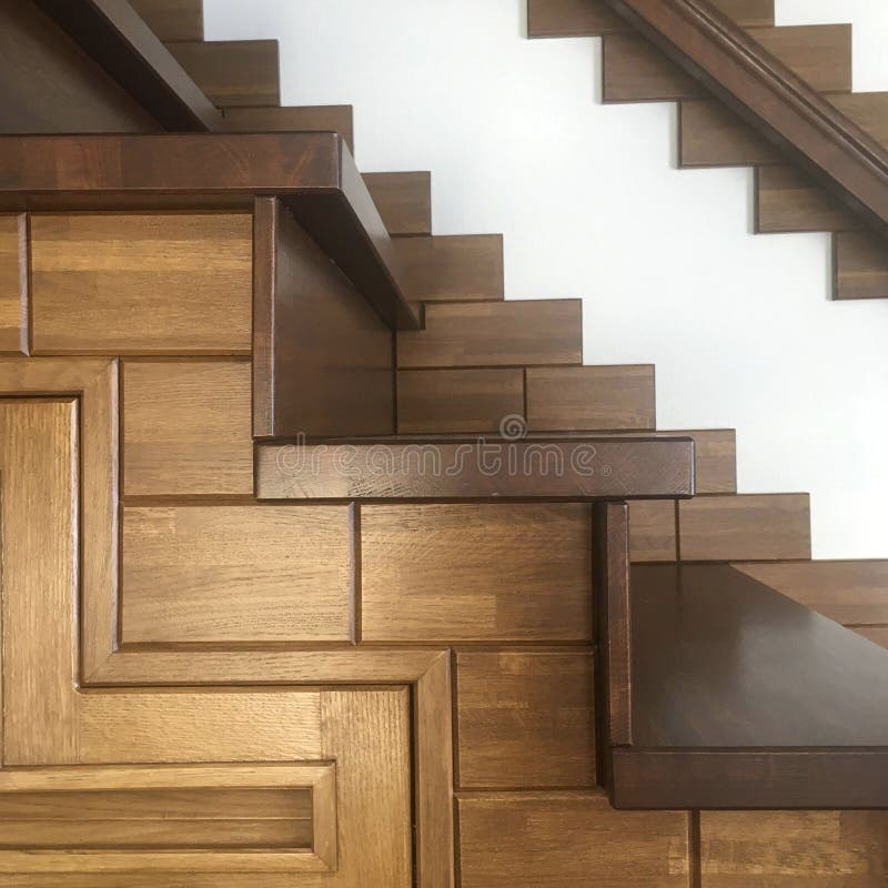 Ladder from an Oak Wood a Fragment, Handwork Stock Photo - Image of ...