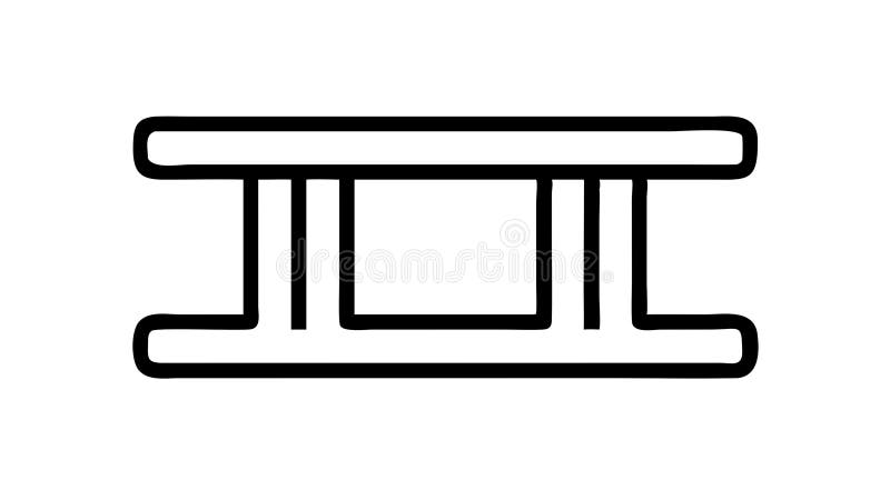 Ladder Outline Icon for Climb Progress Steps Improvement, Vector Design ...