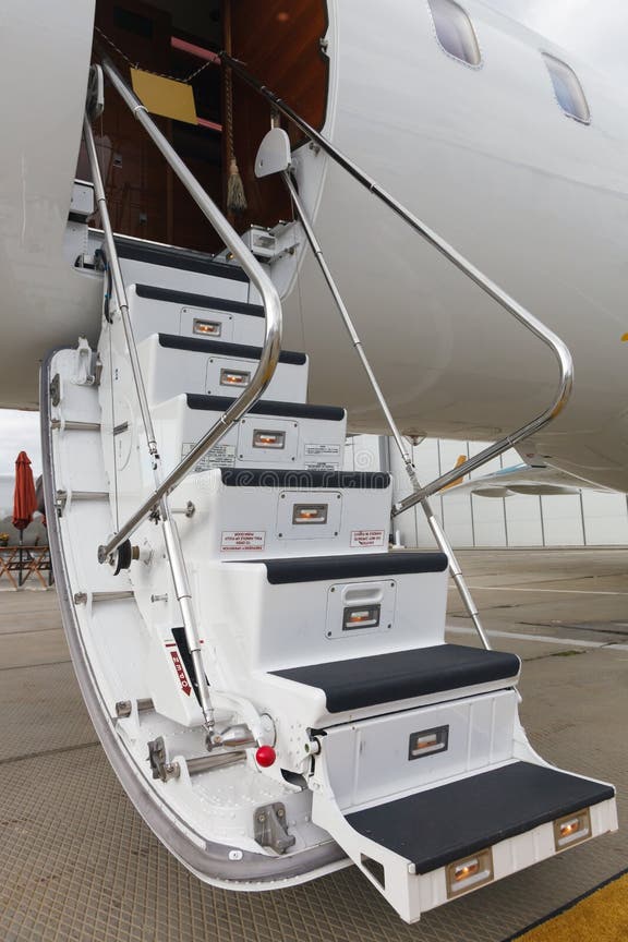 Ladder in a private jet stock photo. Image of flying - 28085998