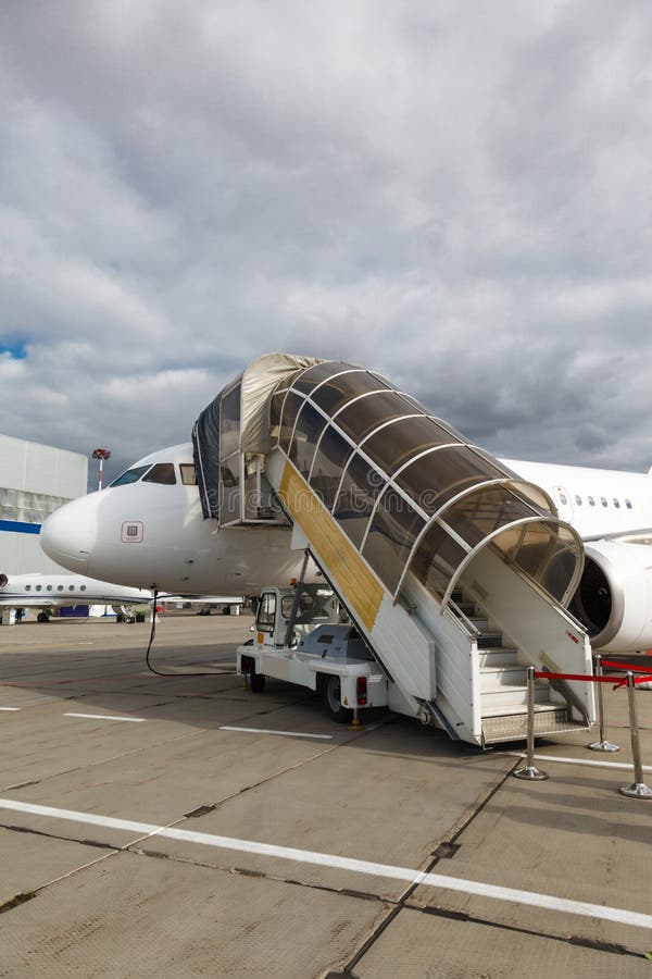 Ladder in a private jet stock image. Image of door, aircraft - 28799479