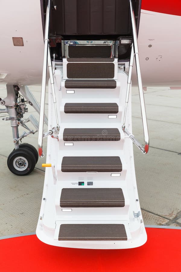 Ladder in a private jet stock image. Image of board, entrance - 78837701