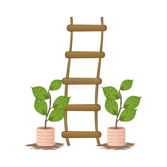 A Ladder Consisting of Two Long Vertical Legs Connected by Equidistant ...