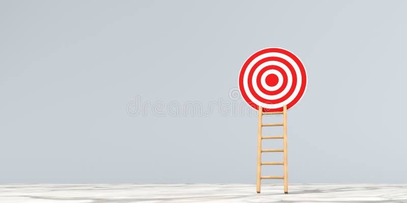 Ladder Red Target Career stock illustration. Illustration of employment ...