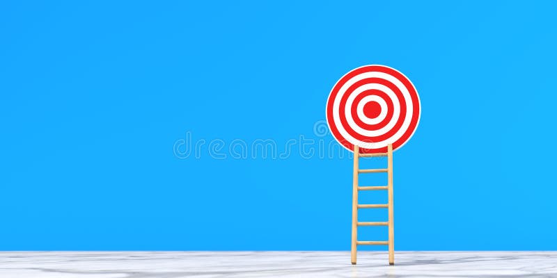 Ladder Red Target Career stock illustration. Illustration of high ...