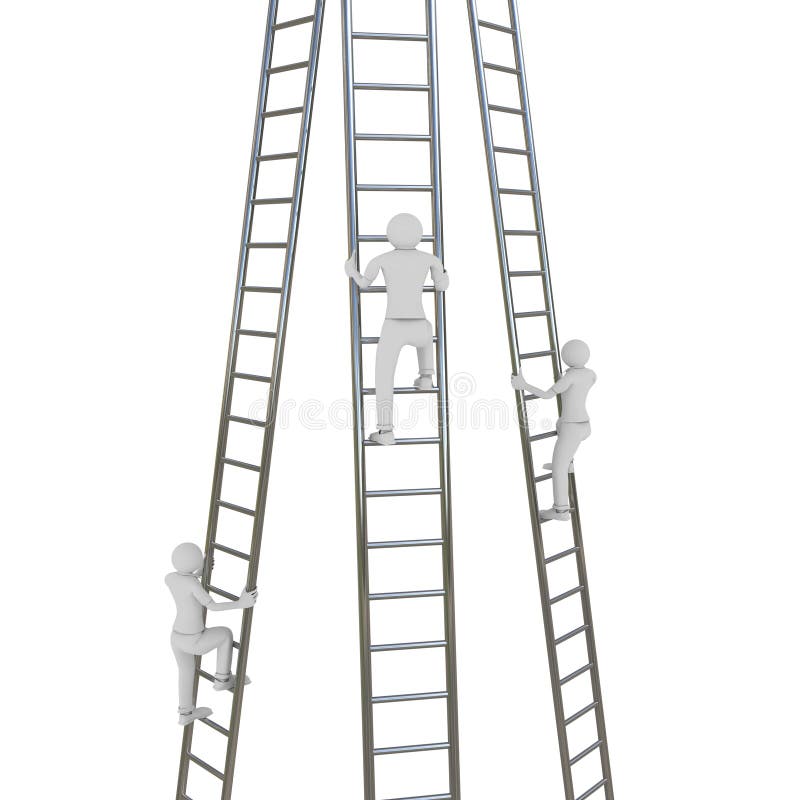 Ladder Rivalry stock illustration. Illustration of figure - 50831422