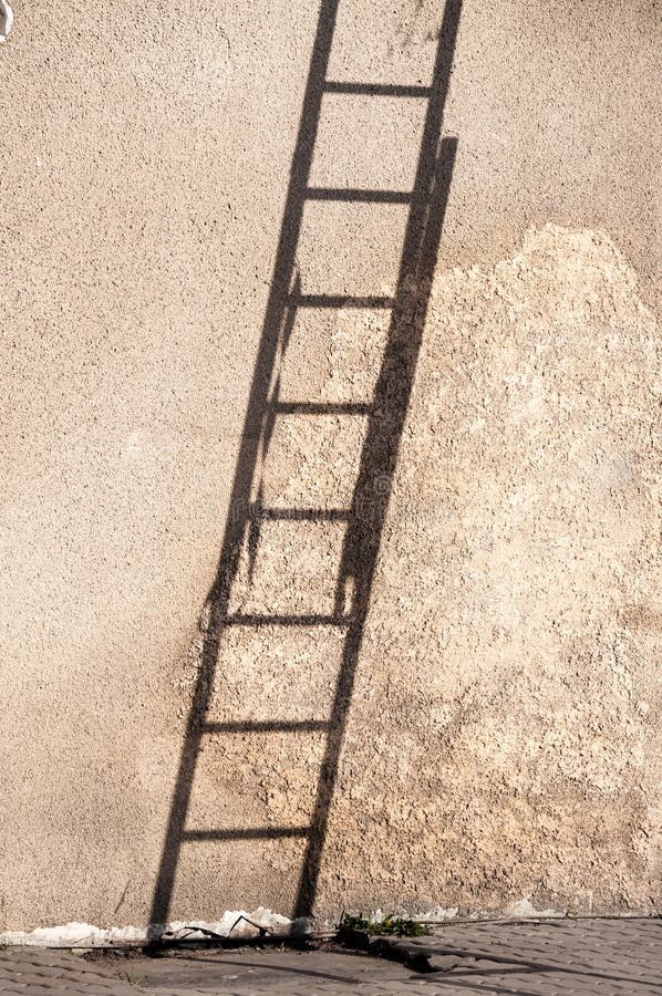 The ladder shadow stock photo. Image of rustic, textured - 72671588