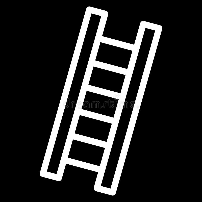 Ladder Simple Vector Icon. Black and White Illustration of Ladder ...