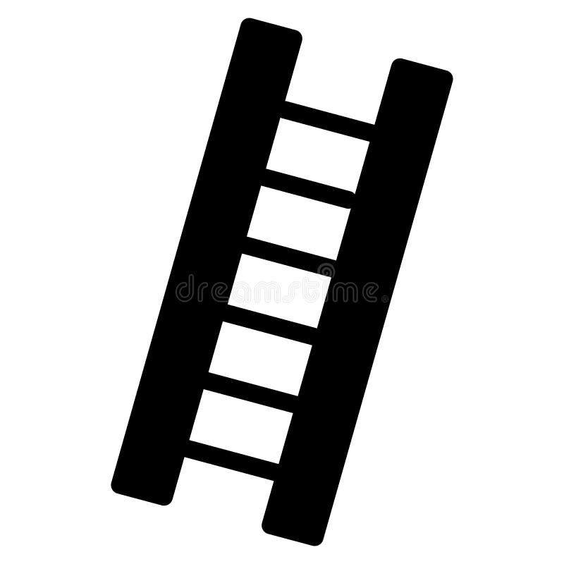Ladder Simple Vector Icon. Black and White Illustration of Ladder ...