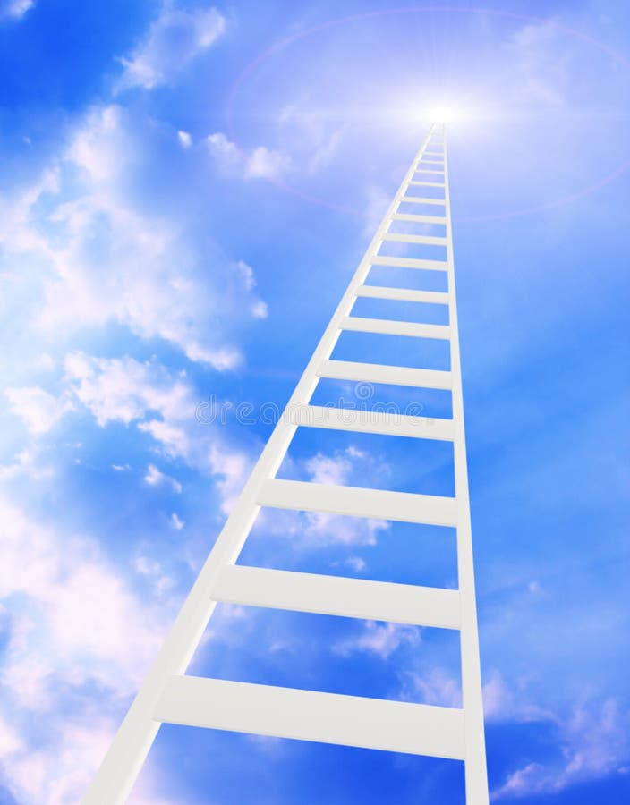 Ladder in the sky stock photo. Image of achievement, challenge - 9247382