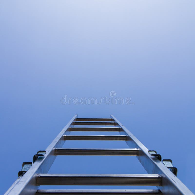 Ladder and sky stock photo. Image of rise, help, blue - 69345096