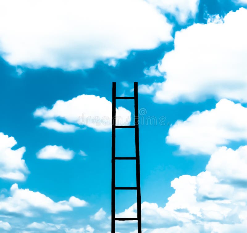Ladder and sky stock photo. Image of steps, cloud, staircase - 44521844