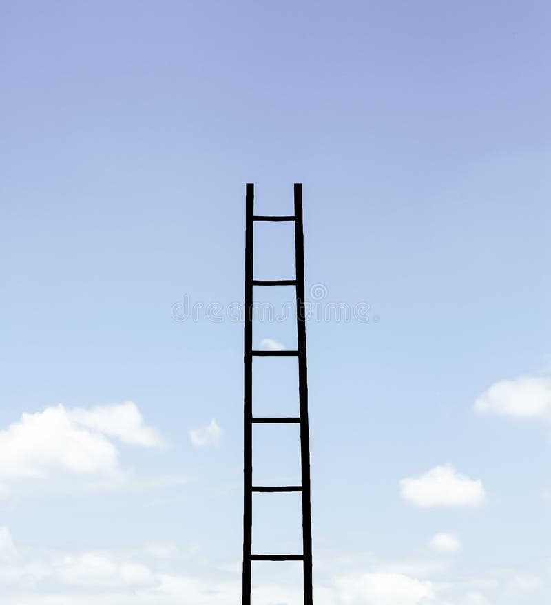 Ladder and sky stock photo. Image of street, staircase - 44521874