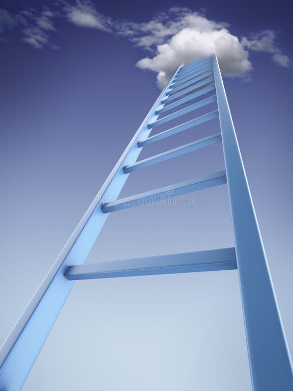 Ladder into sky stock illustration. Illustration of outdoors - 36506576