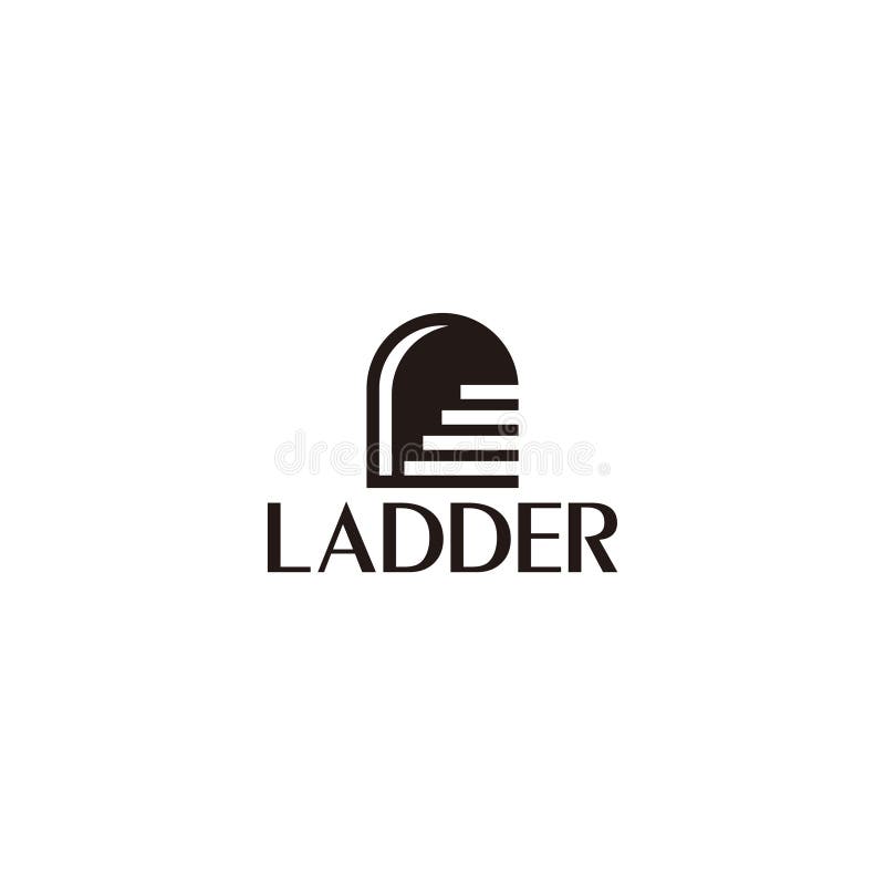 Ladder Staircase 3d Flat Door Gate Logo Vector Stock Vector ...