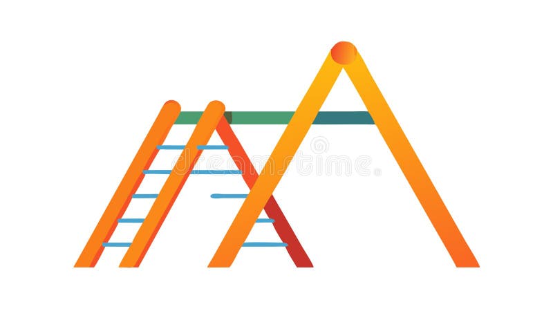 Ladder Step Climb Icon, Construction Progress Ascent, Vector Design ...