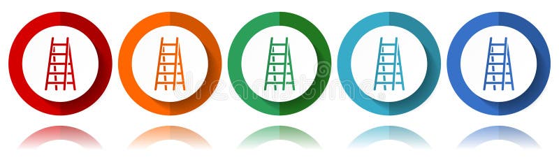 Ladder, Step, Climb, Tool, Level Vector Icons, Flat Icon Set for Logo ...