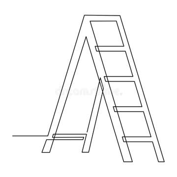 Ladder Continuous Line Drawing Stock Illustrations – 505 Ladder ...