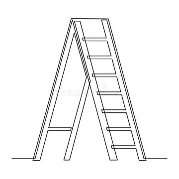 Ladder Continuous Line Drawing Stock Illustrations – 505 Ladder ...