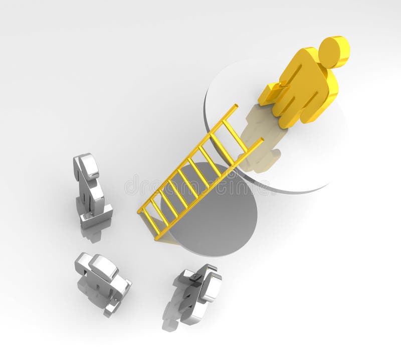 Ladder of success stock illustration. Illustration of career - 6498368