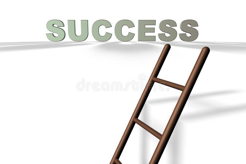 The Ladder of Success stock illustration. Illustration of text - 9868726