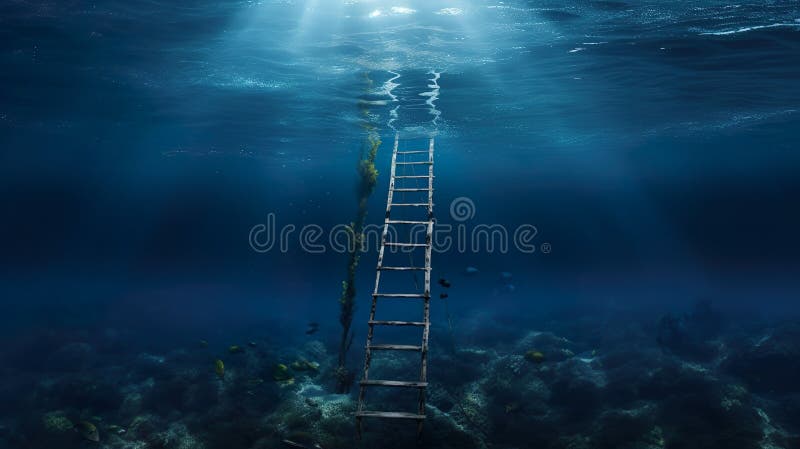 A Ladder between the Surface of the Water and the Depths of the Ocean ...