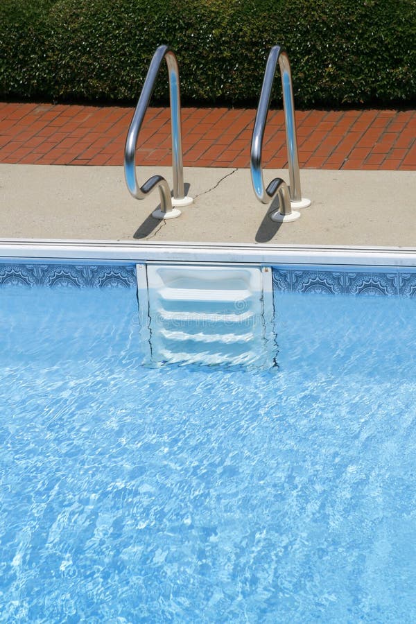 Ladder into Swimming Pool stock image. Image of swimming - 5790537