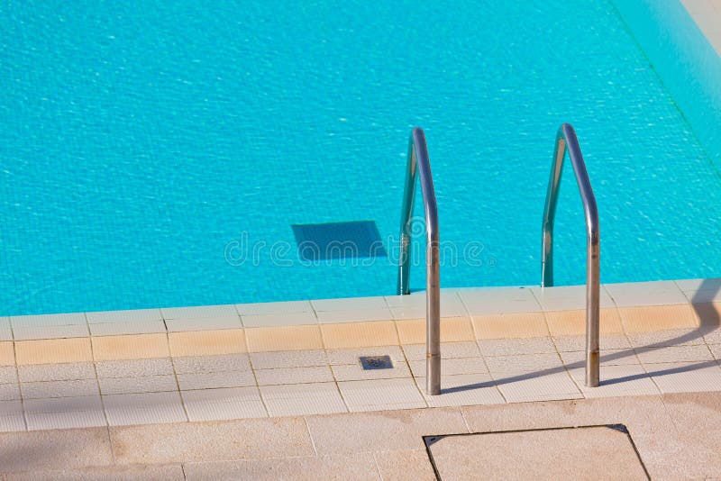 Ladder of a swimming pool stock image. Image of hotel - 68107887