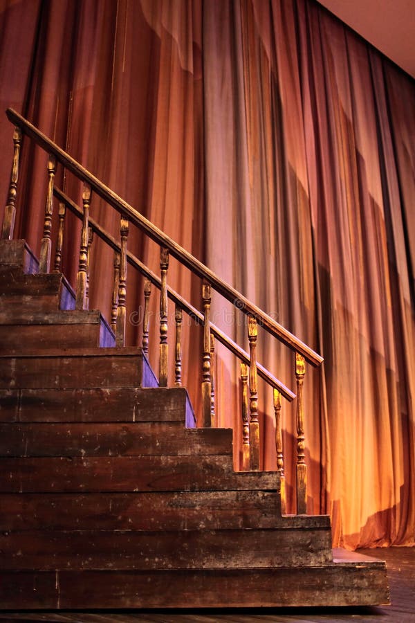 Ladder in the theater stock photo. Image of curtain, business - 43877944