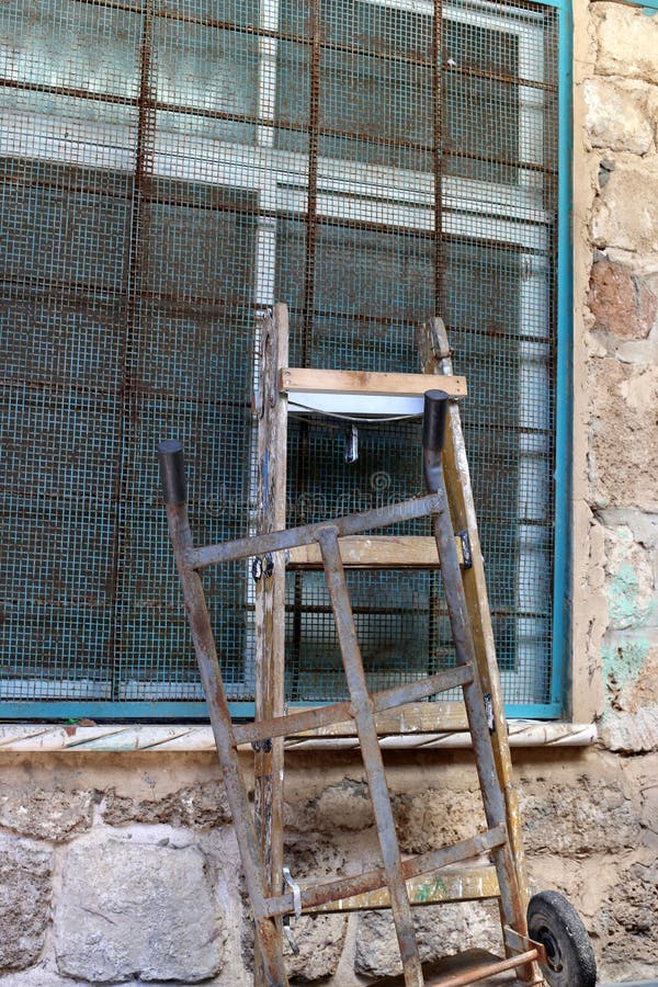 The Ladder To Climb Up and Down Consists of a Series of Steps Stock ...