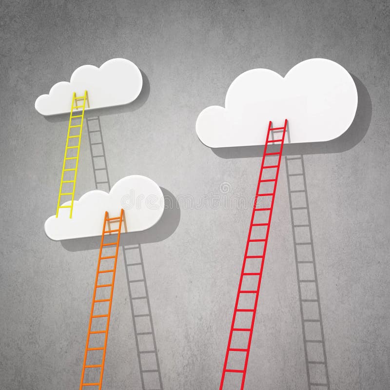 Reaching top of success stock illustration. Illustration of achievement ...