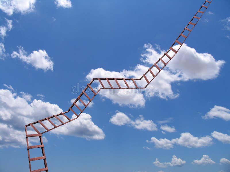 A ladder to heaven stock image. Image of enhancement, climb - 178171
