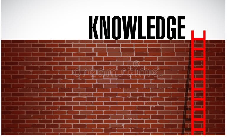 Ladder To Knowledge Icon. Stairs in Our Life Icon. Premium Quality ...