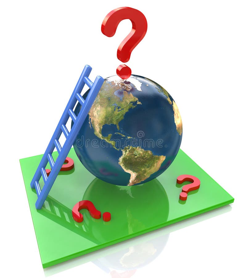 Ladder to question mark stock illustration. Illustration of locations ...