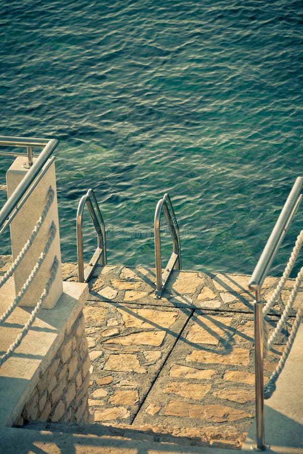 Ladder to the Sea stock image. Image of recreational - 38933055