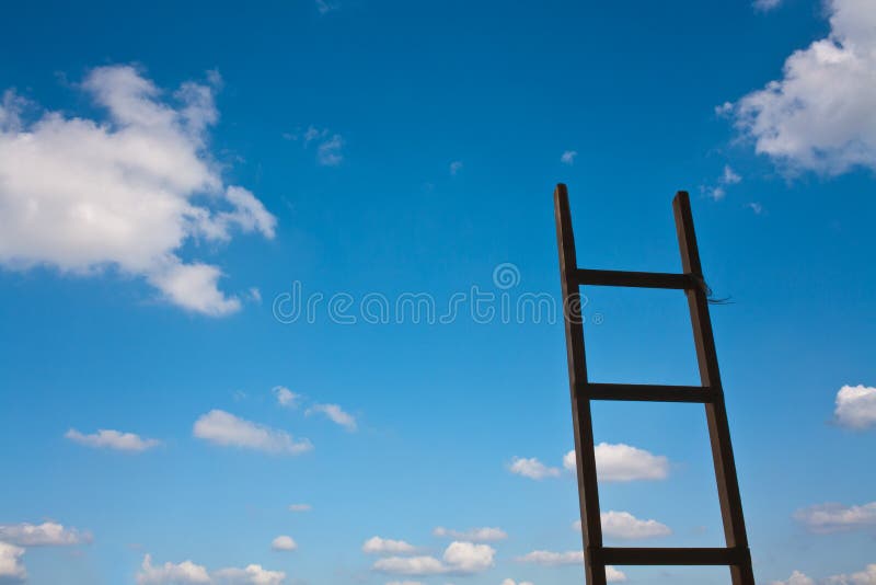 Ladder to the sky stock photo. Image of moving, imagination - 9586162