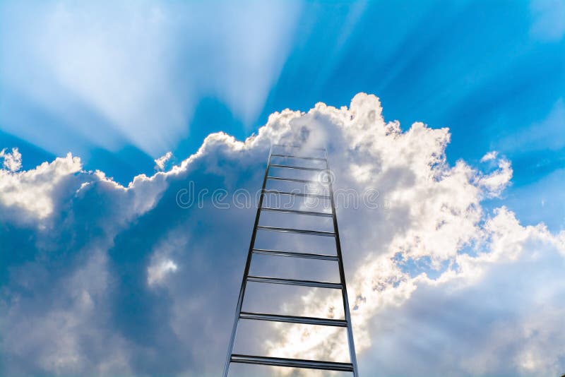 Ladder to sky stock image. Image of scald, edge, accessibility - 119700147