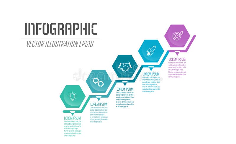 Ladder To Success. an Infographic Template for Visualizing Business and ...