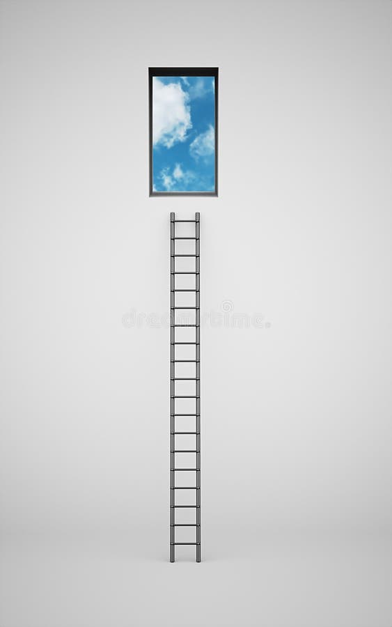 Ladder to window stock illustration. Illustration of ladder - 31308057