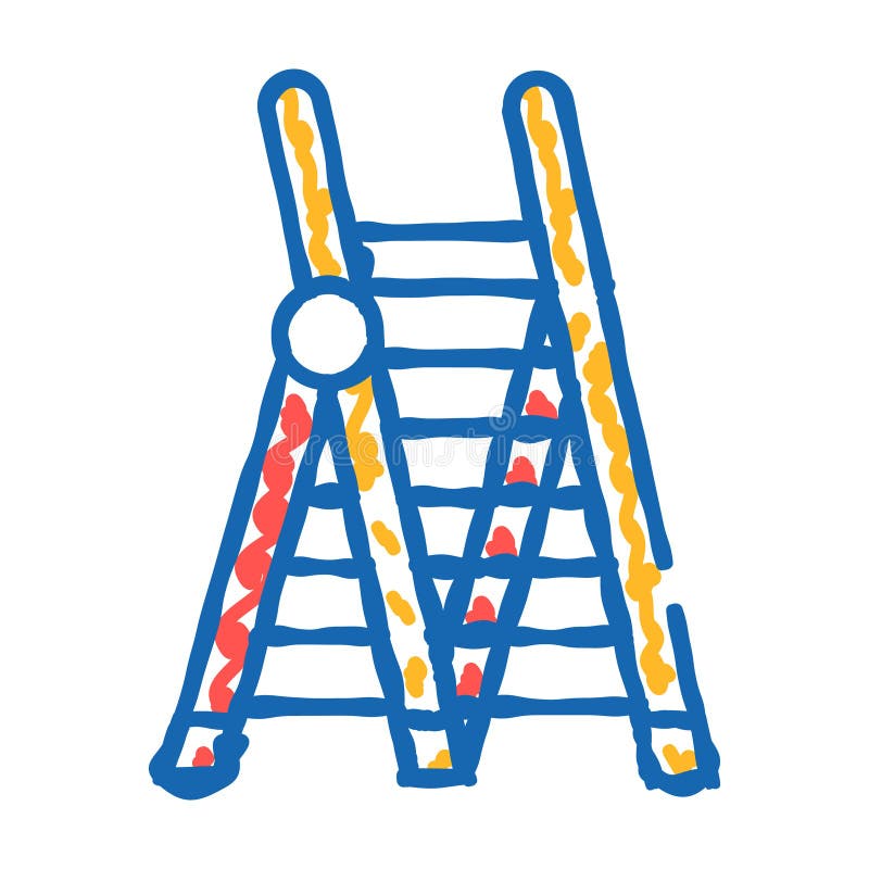 Ladder Tool Icon Doodle Illustration Stock Vector - Illustration of ...