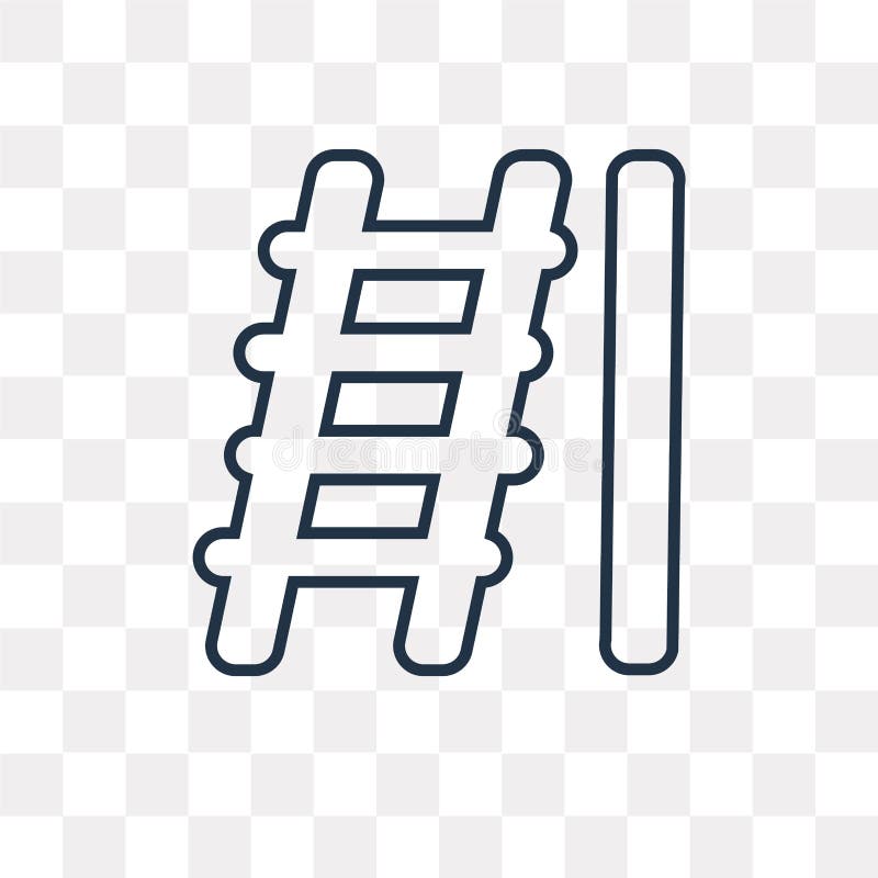 Ladder Vector Icon Isolated on Transparent Background, Ladder T Stock ...